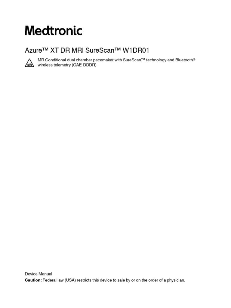 Azure XT DR Mri Surescan IFU | PDF | Artificial Cardiac Pacemaker ...