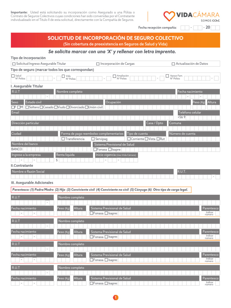 Formulario Inscripción G4-Digital | PDF | Póliza de seguros | Seguro