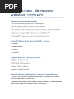 Class 10 Science Life Processes Worksheet | PDF