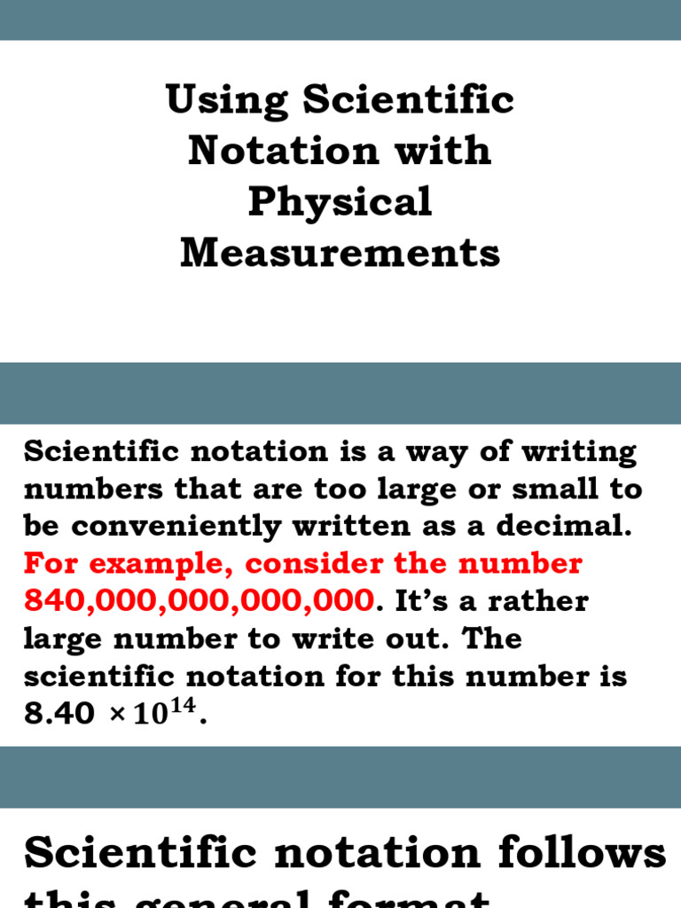 Scientific Notation | PDF