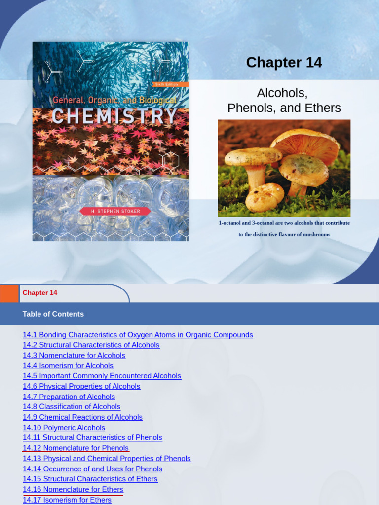 Chapter 14 - Alcohols, Phenols and Ethers Slides Powerpoint | PDF | Ethanol | Alkene
