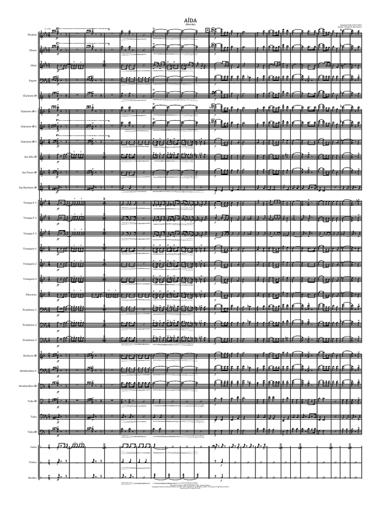 AIDA (Marcha) - Arr. Geraldo Nascimento - Score y Parts | PDF