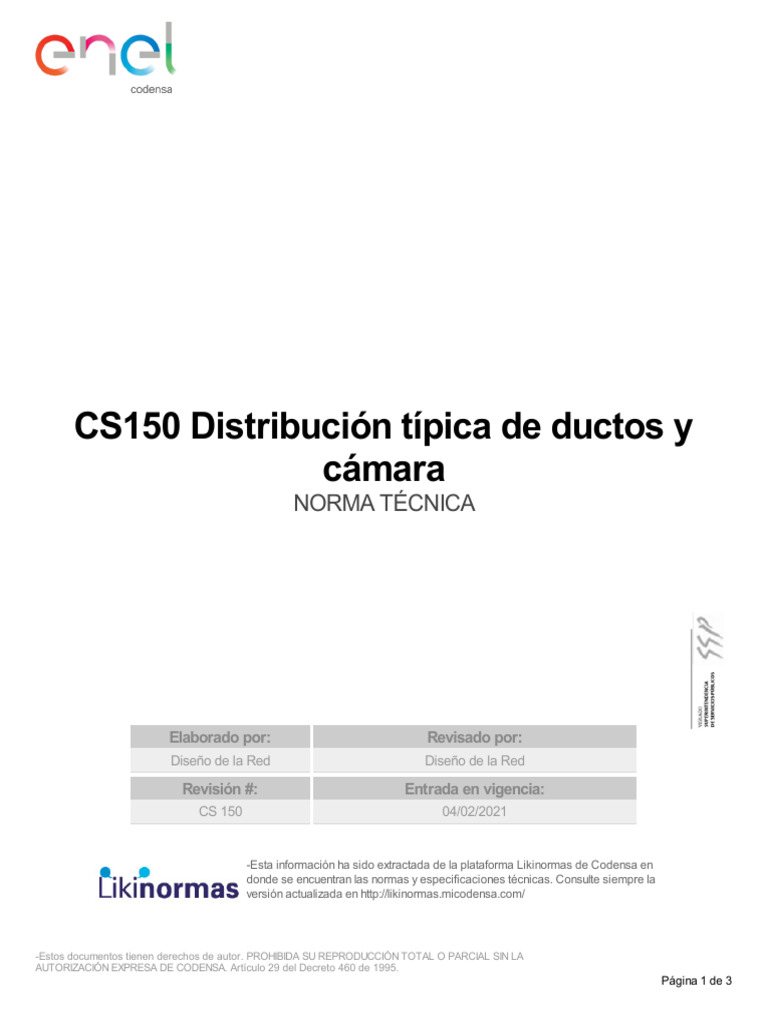 CS150 Distribucion Tipica de Ductos y Camara | PDF