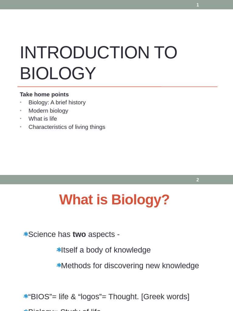 Introduction to Biology: Key Concepts | PDF | Biology | Organisms