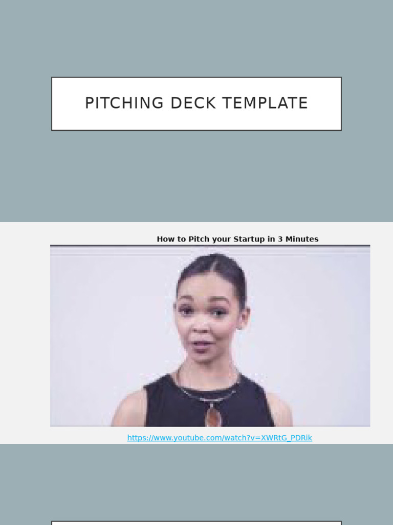 Pitching Deck Template | PDF | Prices | Business