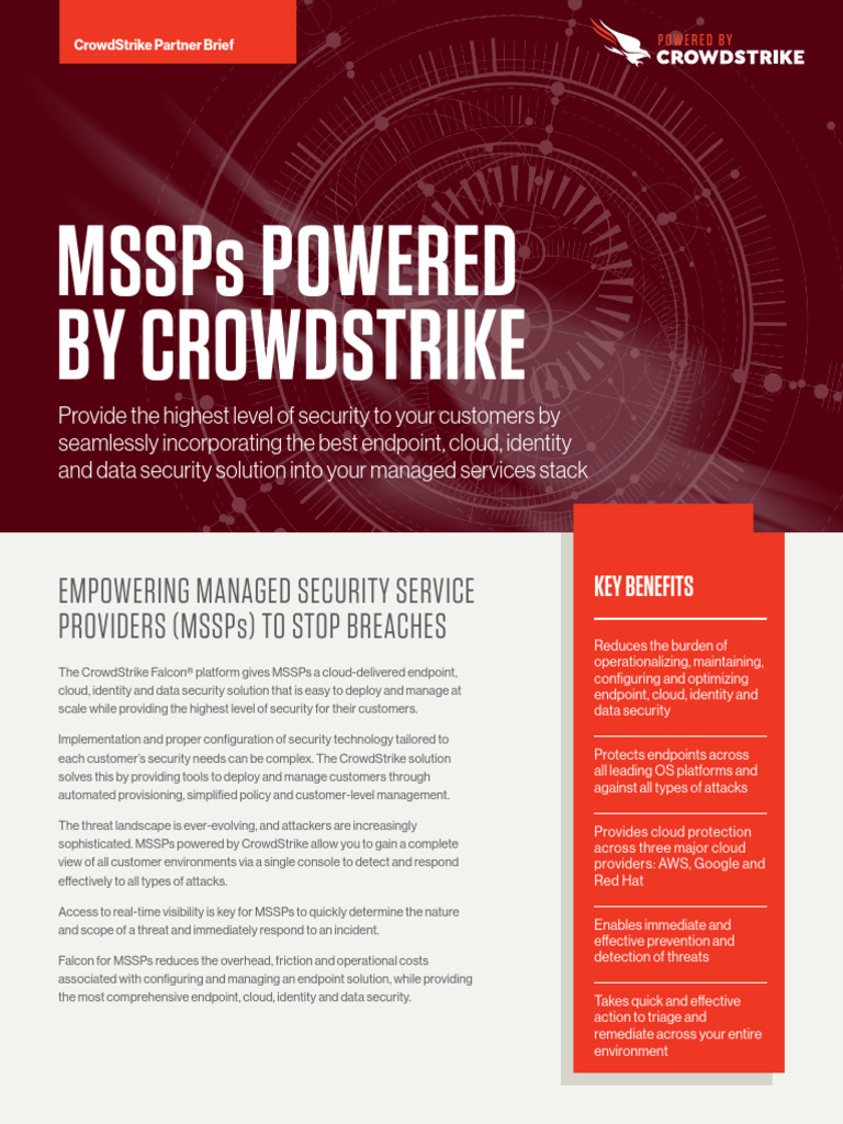 Mssps Powered by Crowdstrike Data Sheetpdf | PDF | Computer Security | Security