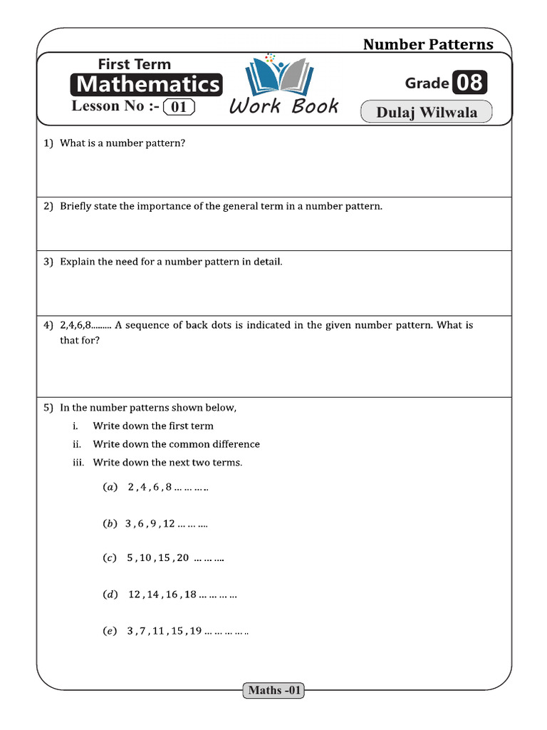 Mathematics: Work Book | PDF
