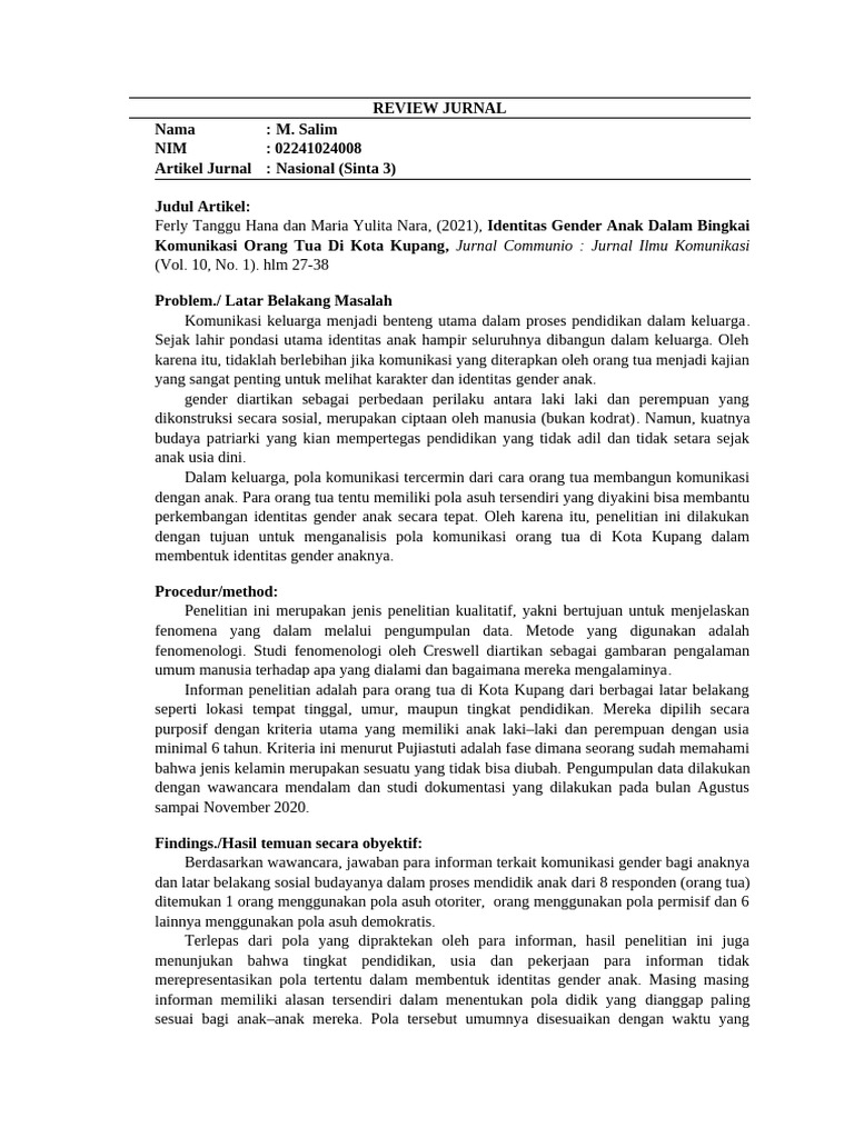 UTS - Review Artikel Psikologi Perkembangan - MPGMI-2025 | PDF