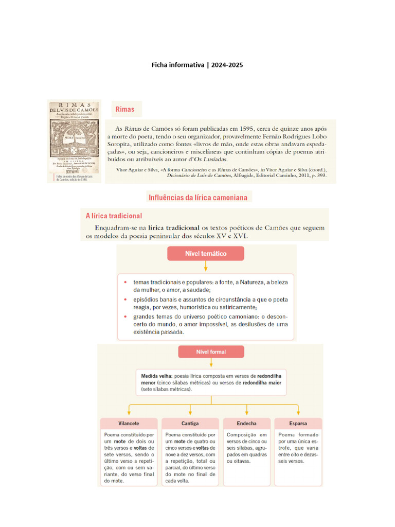 Ficha Informativa 2024-2025 | PDF