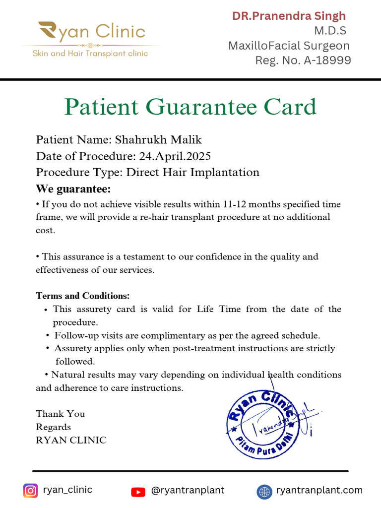 Guarantee Card | PDF