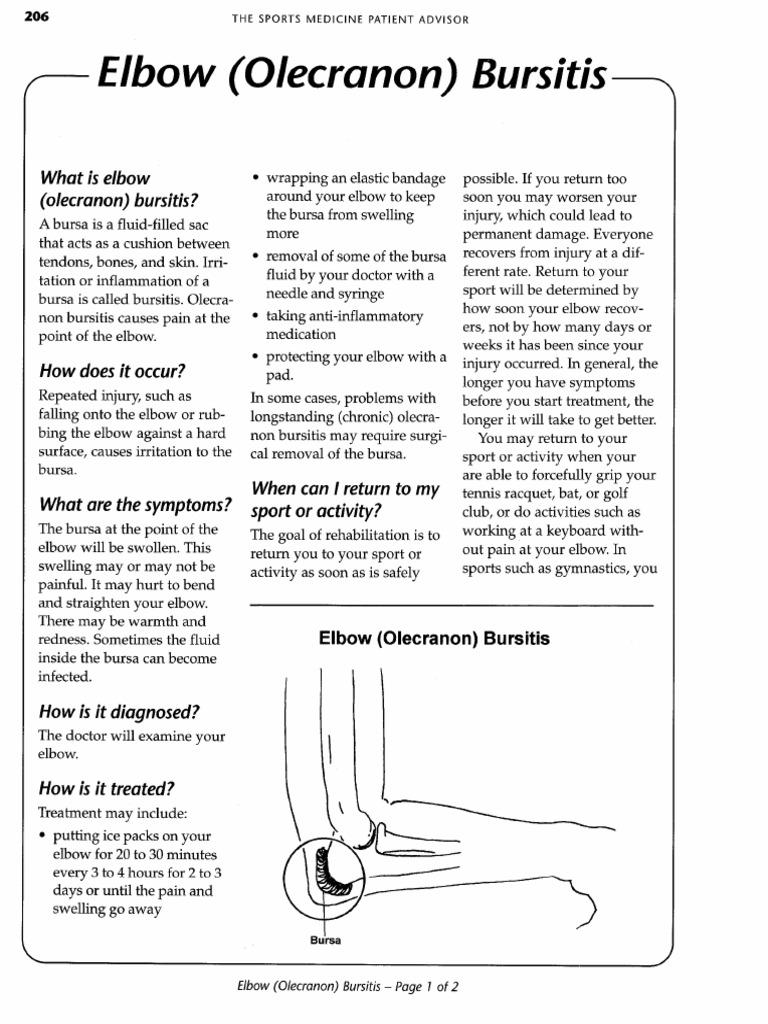 98 - Olecranon Bursitis | PDF