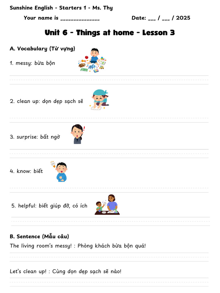 Starters 1 Unit 6 Lesson 3 | PDF