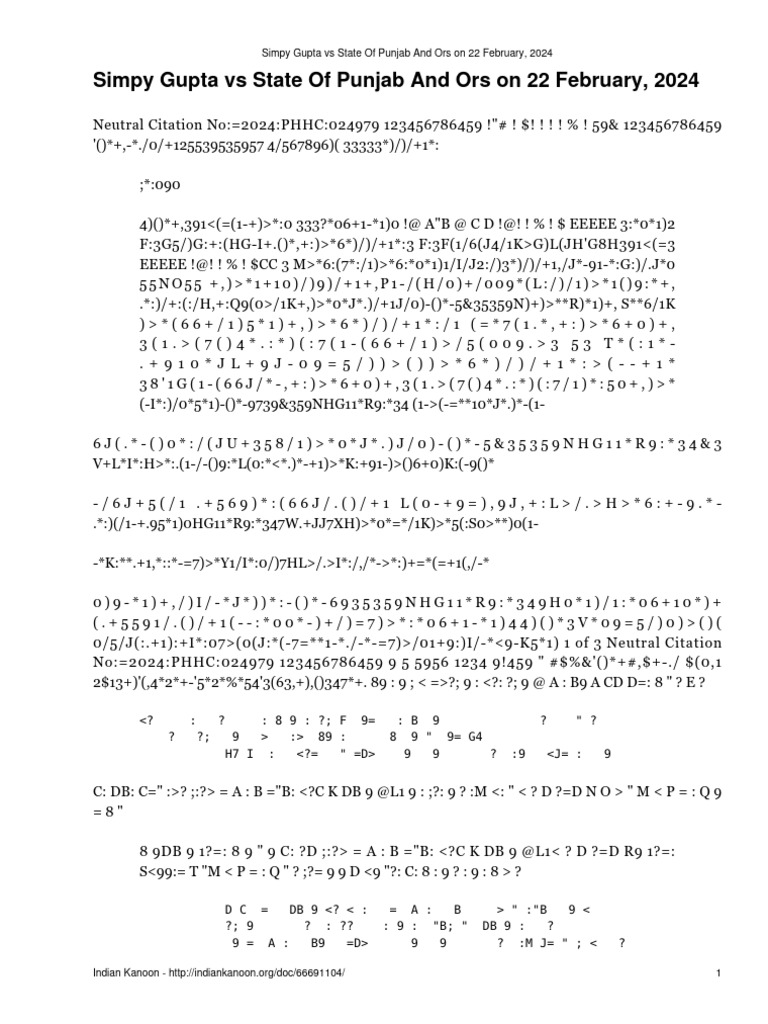 Simpy Gupta Vs State of Punjab and Ors On 22 February 2024 | PDF