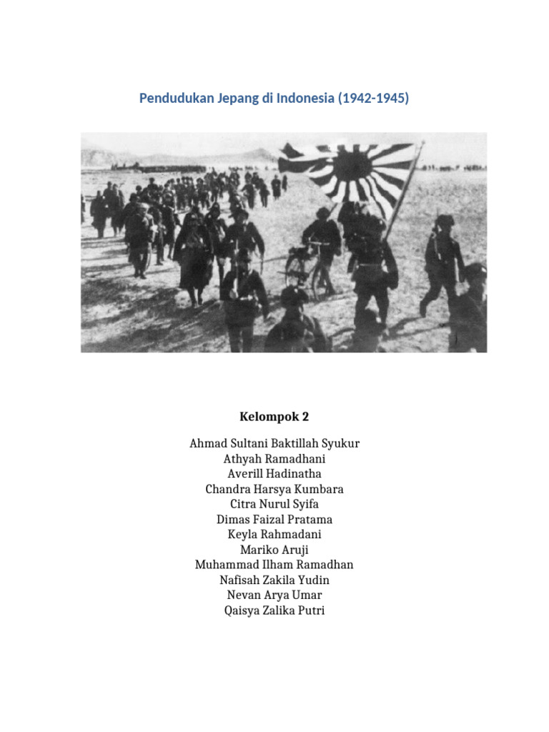 Pendudukan Jepang Di Indonesia | PDF