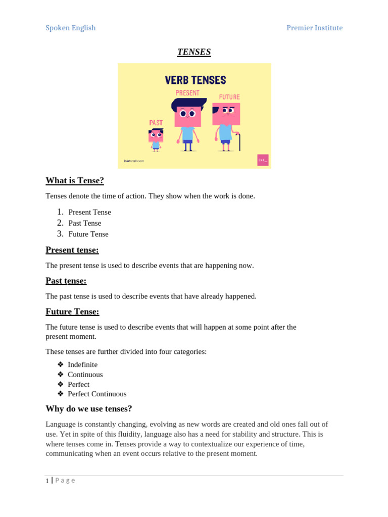 TENSES (Complete) | PDF | Grammatical Tense | Subject (Grammar)