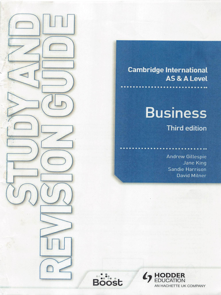 9609 A2 Business - Revision Guide | PDF