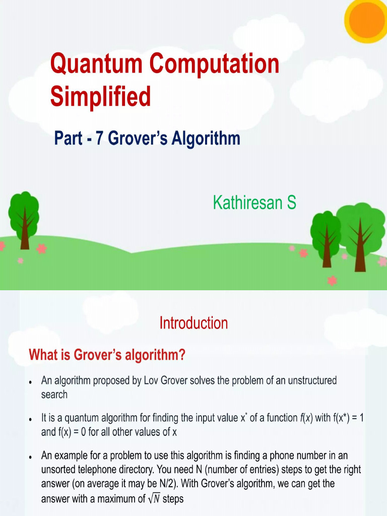 Grovers Algorithm Pdf