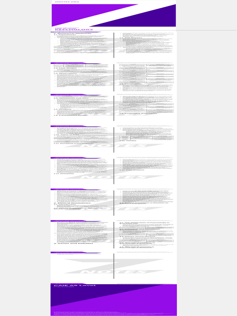 CAIE-As Level-Psychology - Methodology 2 | PDF | Validity (Statistics ...