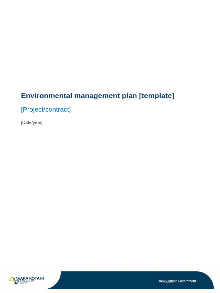 Environmental Management Plan Template | PDF | Risk | Waste