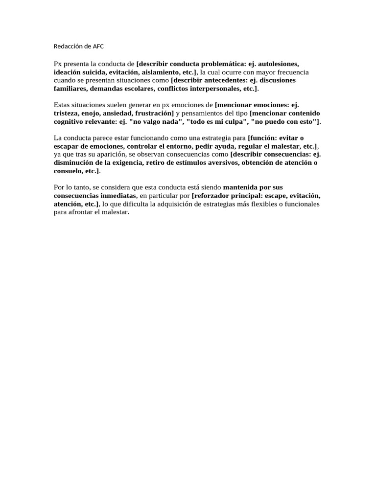 Redacción de AFC | PDF