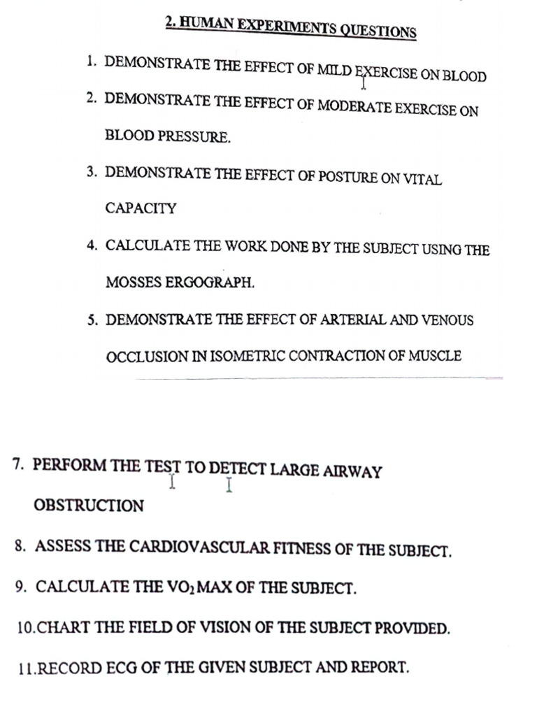 Physiology OSPE 3 | PDF