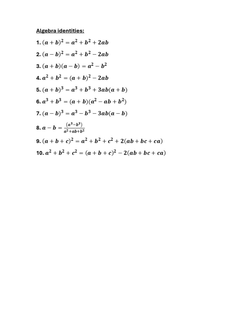 Algebra | PDF