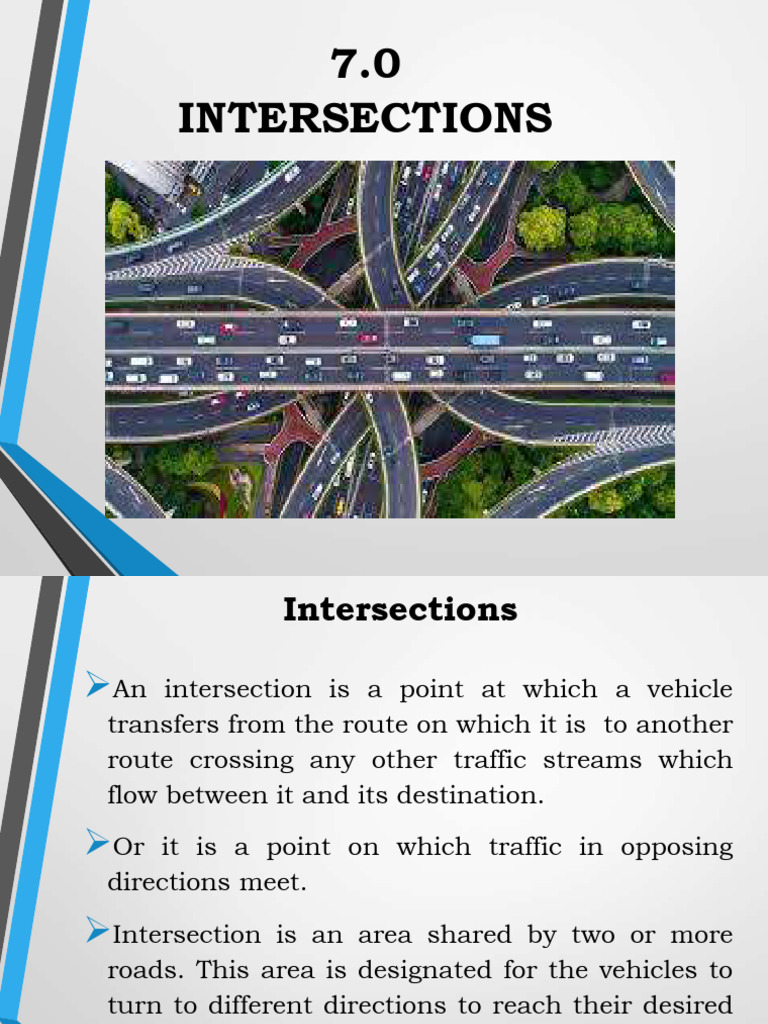 Chapter 7 Intersections | PDF | Interchange (Road) | Traffic
