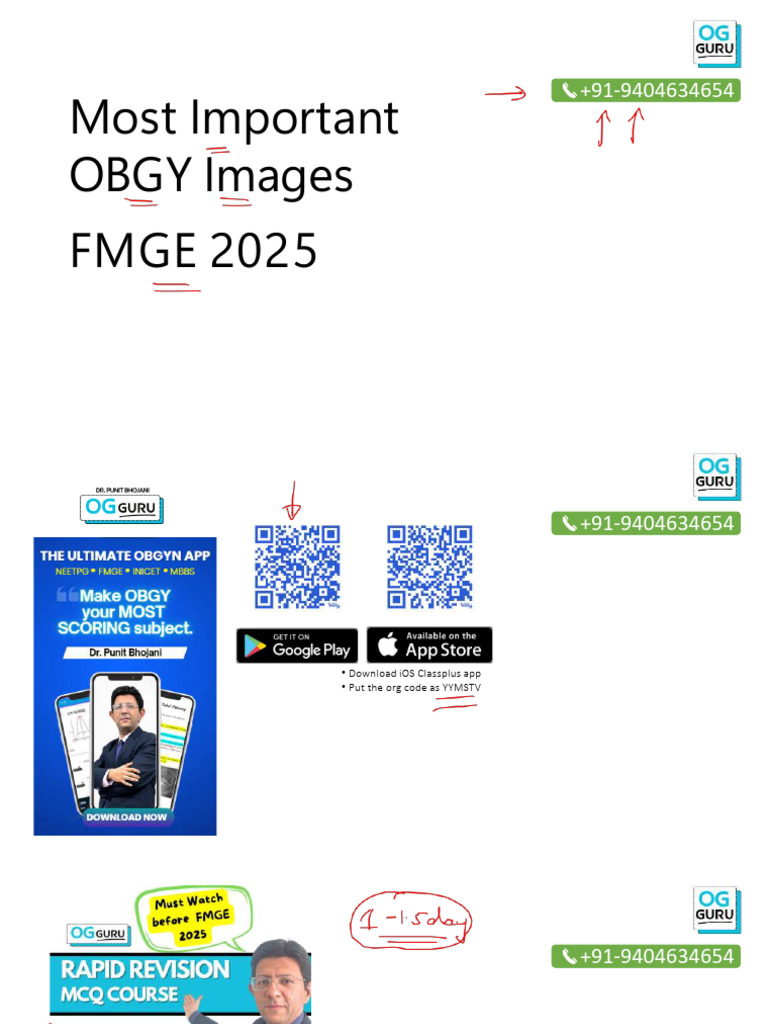 Most Important Images FMGE July 2025 Anotated PDF | PDF