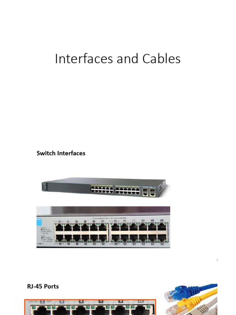 Interfaces and Cables | PDF