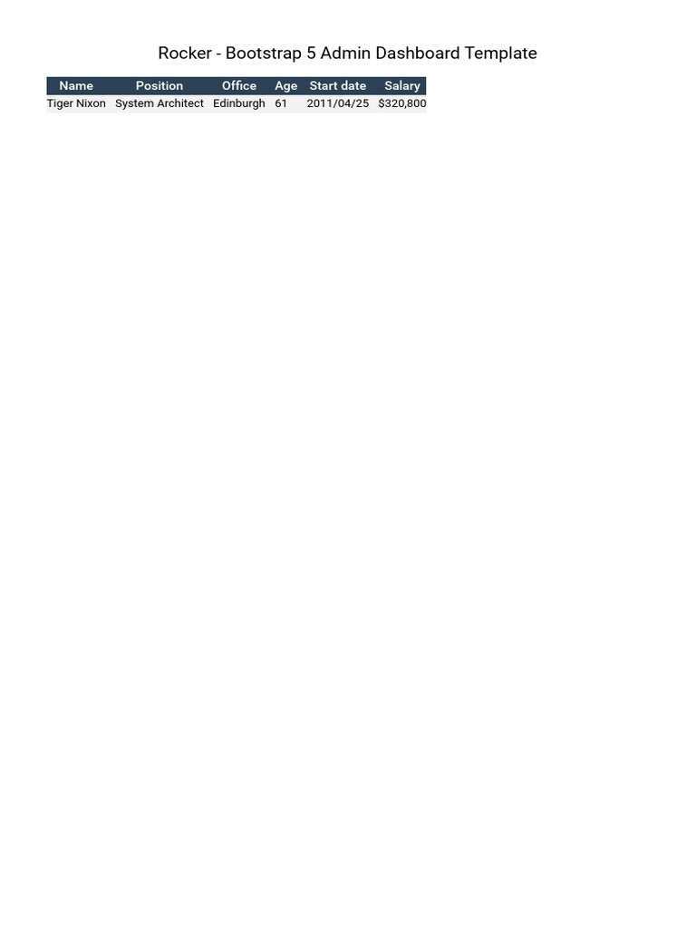 Rocker - Bootstrap 5 Admin Dashboard Template | PDF