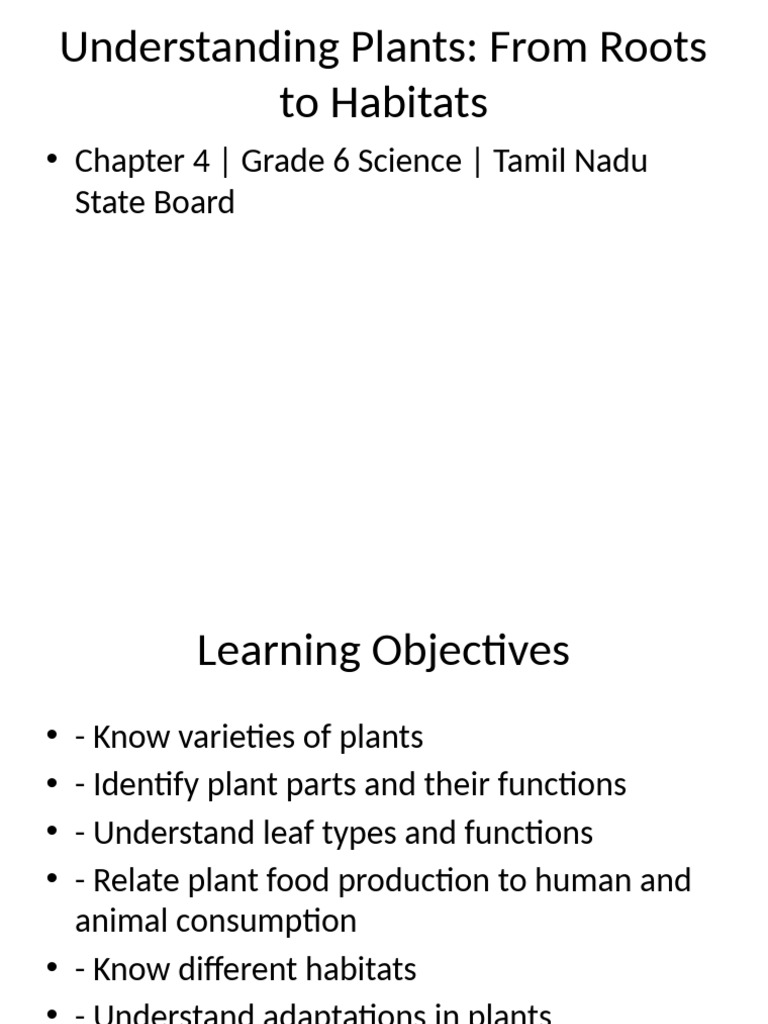 Plant Parts and Habitats for Grade 6 | PDF | Leaf | Plants