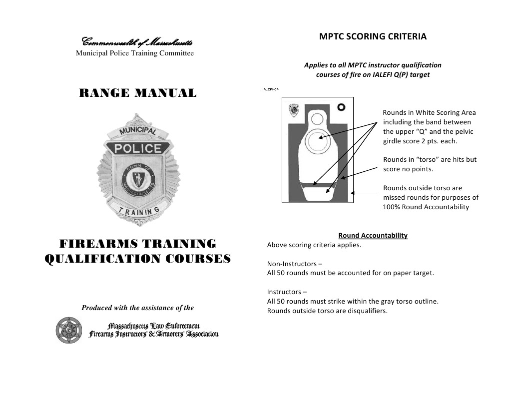 MPTC Range Manual Version 1a | PDF | Handgun | Shotgun