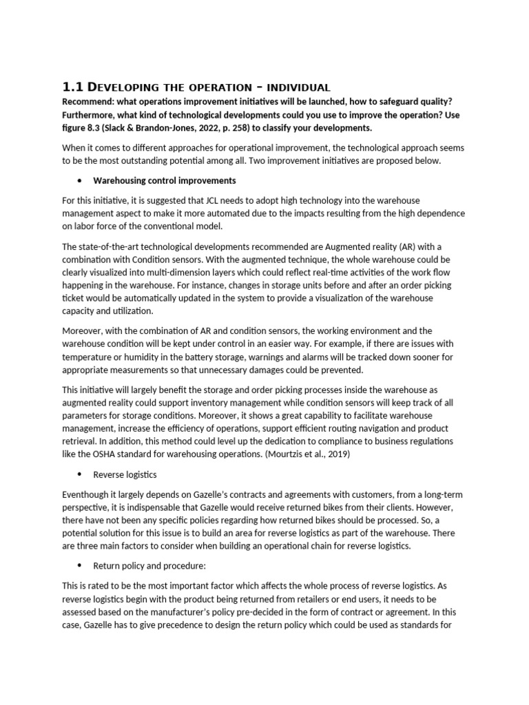 Operational Improvement Strategies for Warehousing | PDF | Warehouse ...