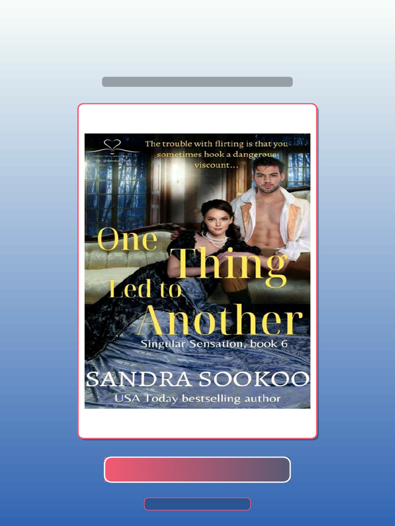 One Thing Led To Another Singular Sensation Book 6 Sandra Sookoo HQ ...