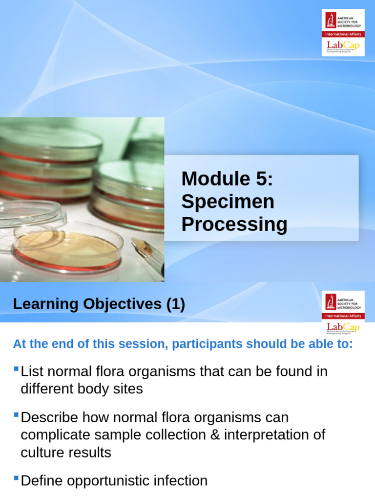 1. Module 5 Specimen Proc (1) | PDF | Pneumonia | Infection