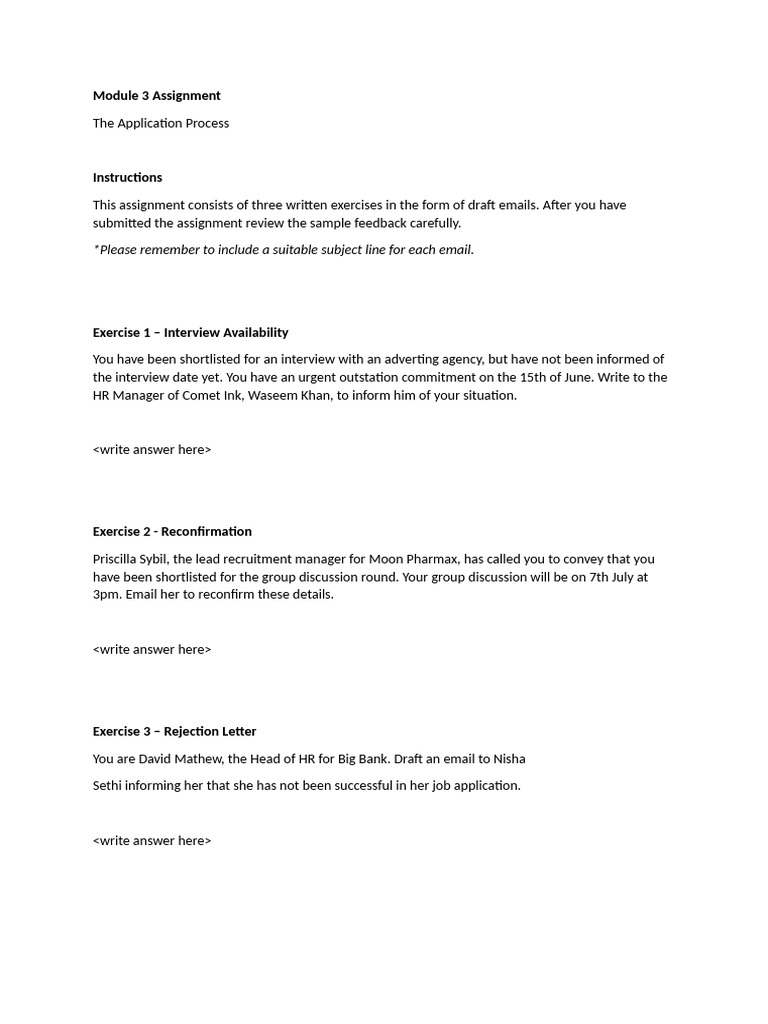 Module 3 Assignment | PDF