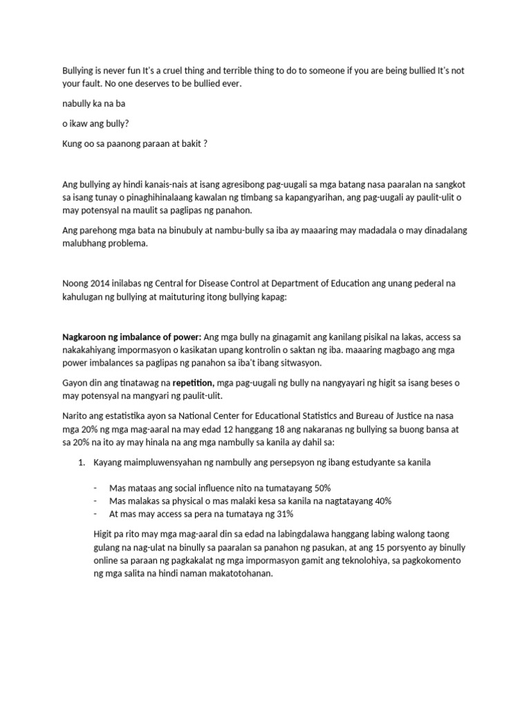 Anti - Bullying Campaign | PDF