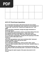 KYP BS-CIT Final Exam Questions 2025 | PDF | Spreadsheet | Microsoft Word