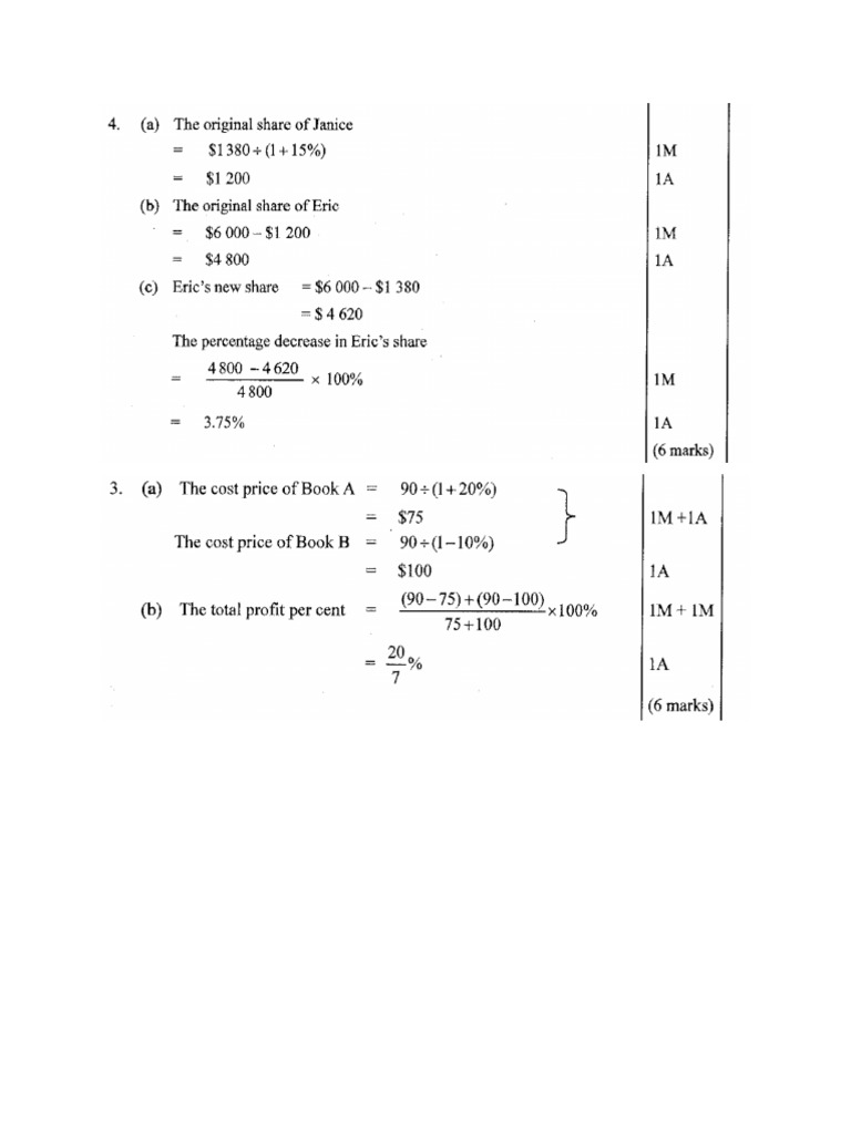 1.4 Percentage (I) (Ans) | PDF