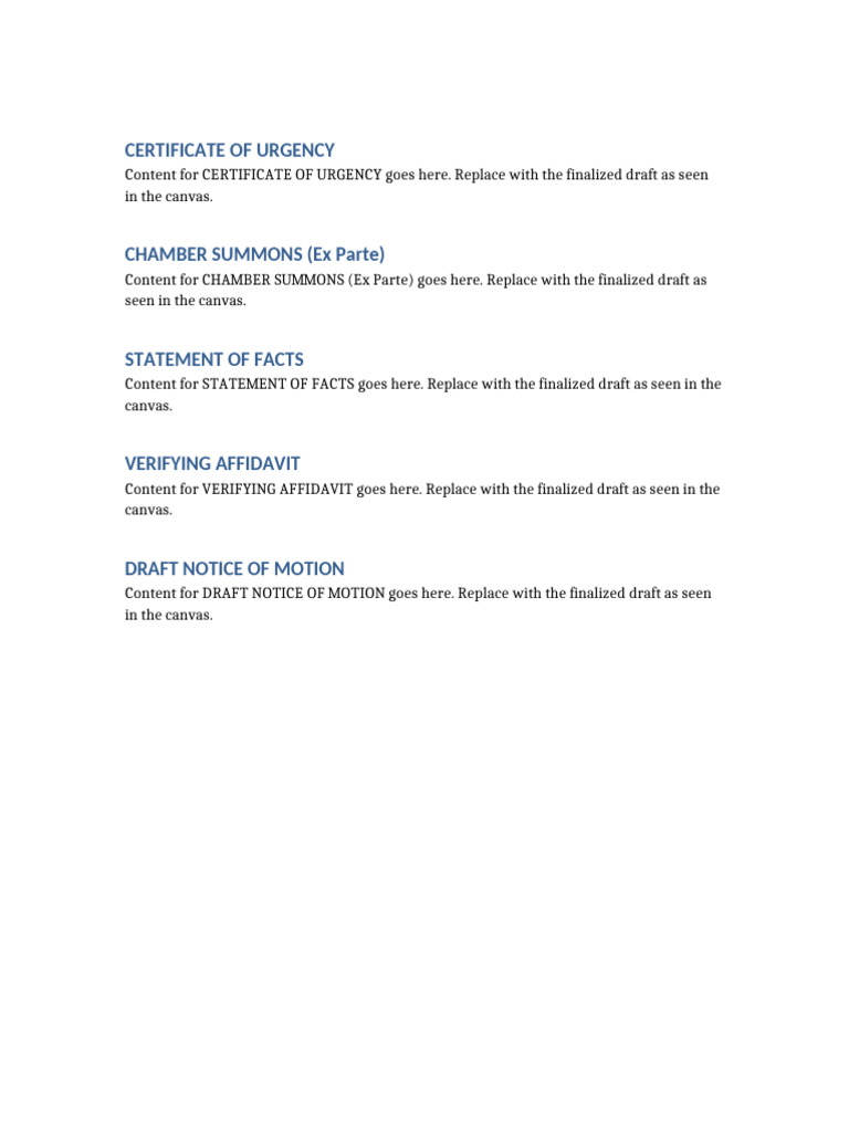 Judicial Review Application Bundle | PDF