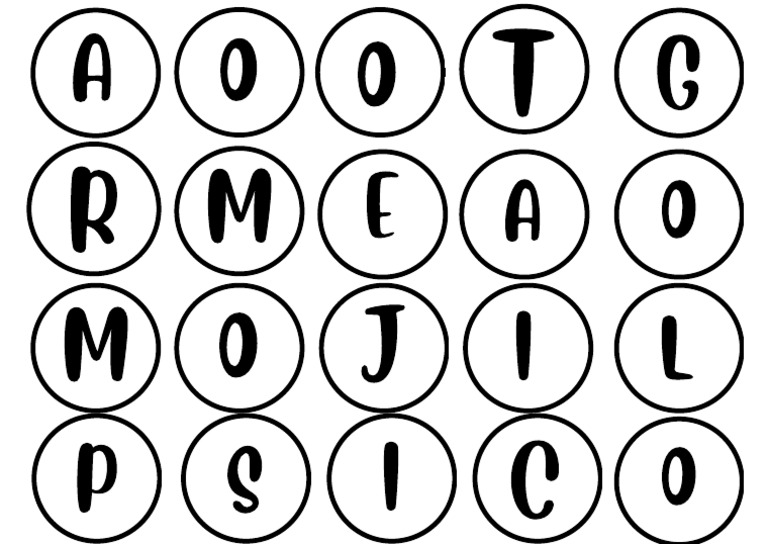 Alphabet Letters a-Z Circle Flashcards in Colorful Bold Style | PDF