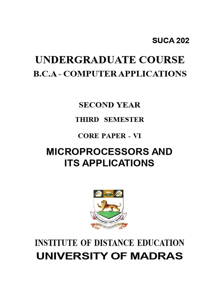 Microprocessors and Its Application | PDF | Central Processing Unit ...