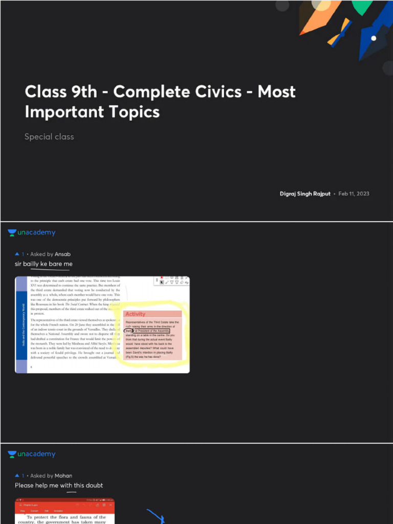 Class 9th Complete Civics Most Important Topics With Anno | PDF