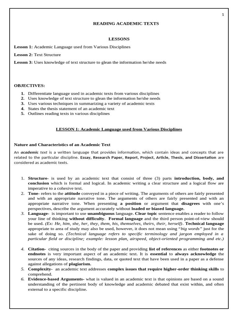 Understanding Academic Texts and Language | PDF | Autopsy | Jargon