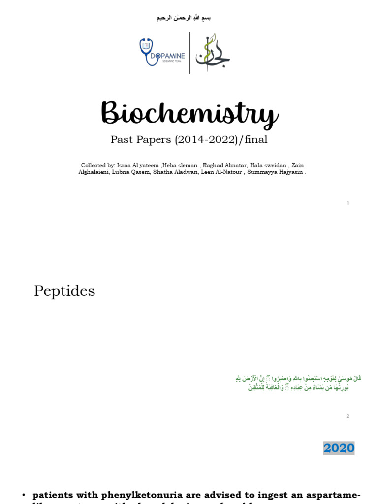 Biochemistry Past Papers Final 1 1 | PDF | Antibody | Hemoglobin