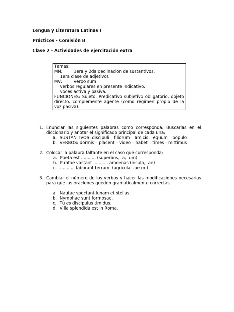 Clase 2 - Ejercicios Extra | PDF