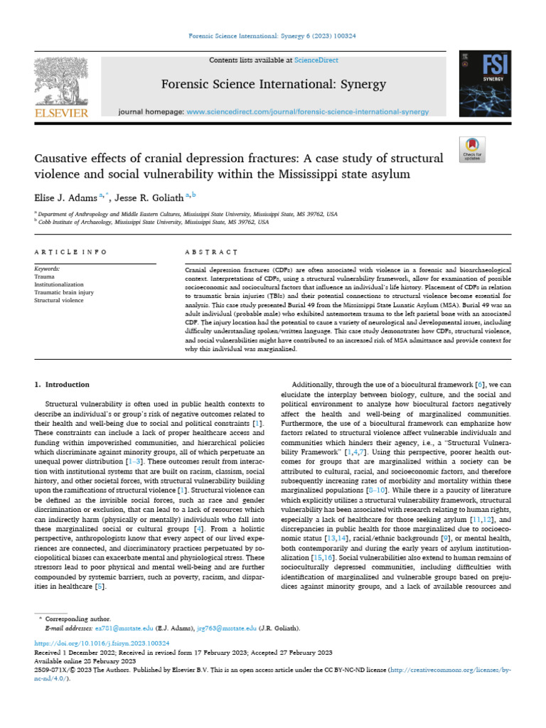 Causative Effects of Cranial Depression Fractures A Cas - 2023 ...