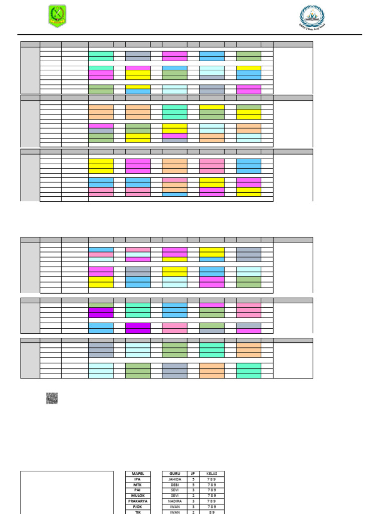 Jadwal Pelajaran SMPN 2 Sajad 2025/2026 | PDF
