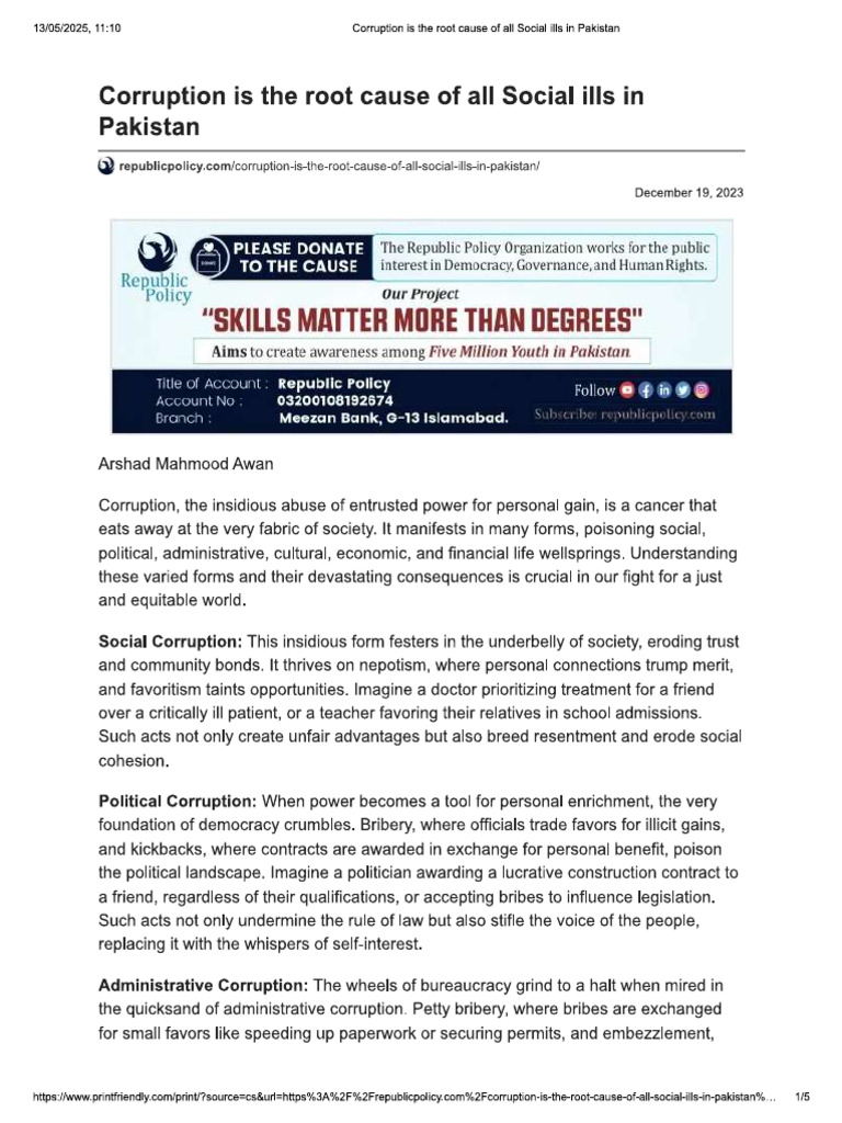 Corruption Is A Root Cause... | PDF