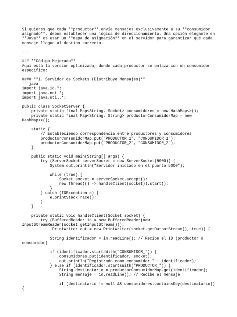 Socket | PDF | Java (lenguaje de programación) | Zócalo de red